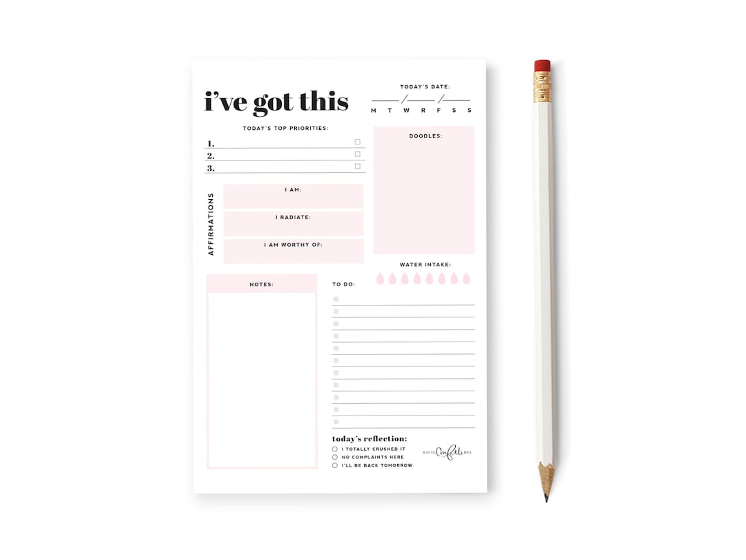 Girl Boss Note Pad - Goal Planner Note Pad - 2023 Goal Planner - Daily ...