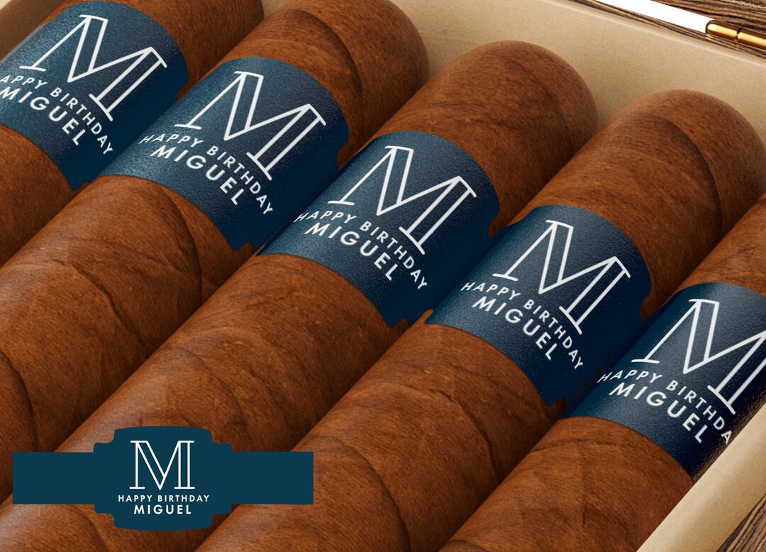 BULK Custom Cigar Bands - Custom Birthday Cigar Label - Birthday Favors ...