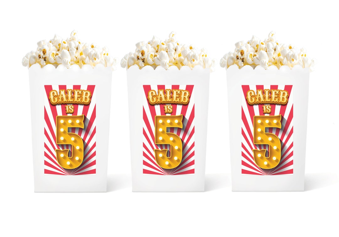 Carnival Popcorn Favor Boxes - Children's Birthday Party Favor Box ...