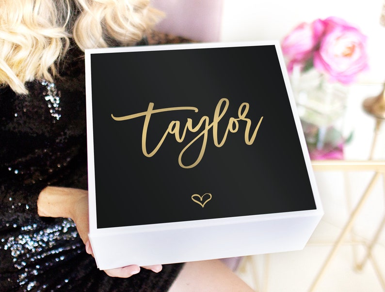 Custom Gift Box White Confetti Box Round White Hat Box - Etsy