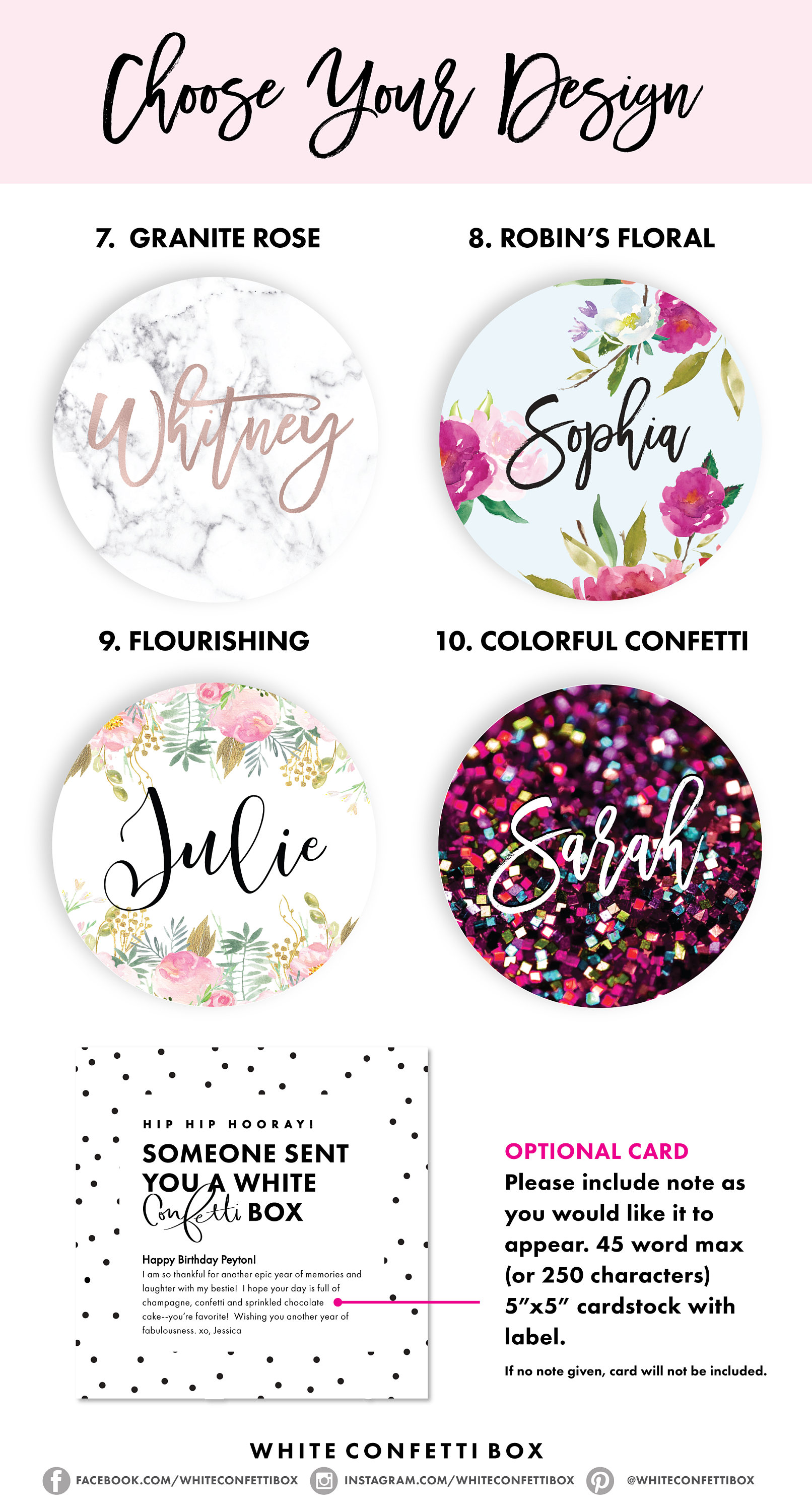 Birthday Gift Gift Box for Birthday White Confetti Box | Etsy