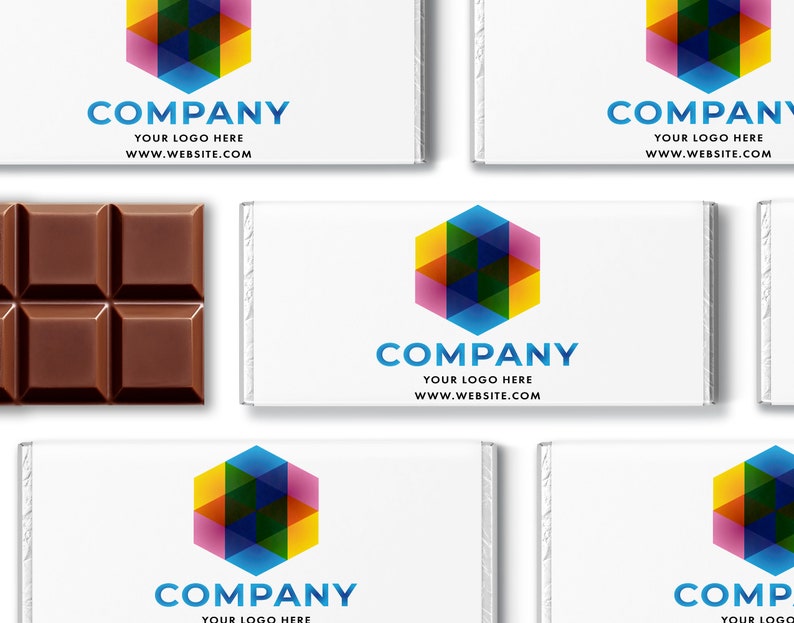Logo Chocolate Custom WRAPPERS ONLY - Branded Candy Bar Wrappers ...
