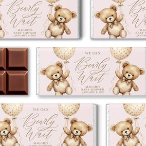 BULK We Can Bearly Wait Candy Bar WRAPPER ONLY - Bearly Wait - Candy ...