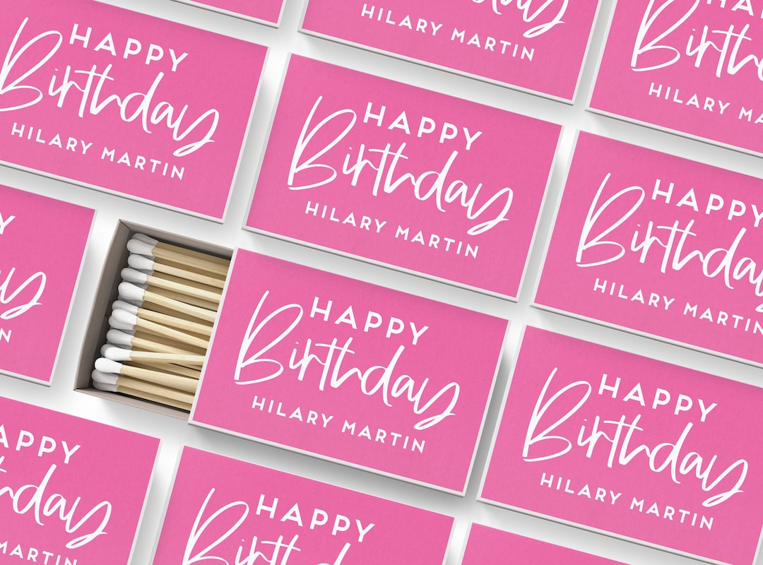 Birthday Matches SET OF 50 - Custom Matches - Birthday Party Favors ...