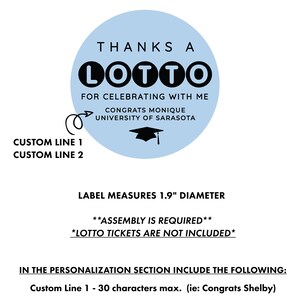 Graduation Favor Labels - 2025 Thank You Graduation Labels - Lotto ...
