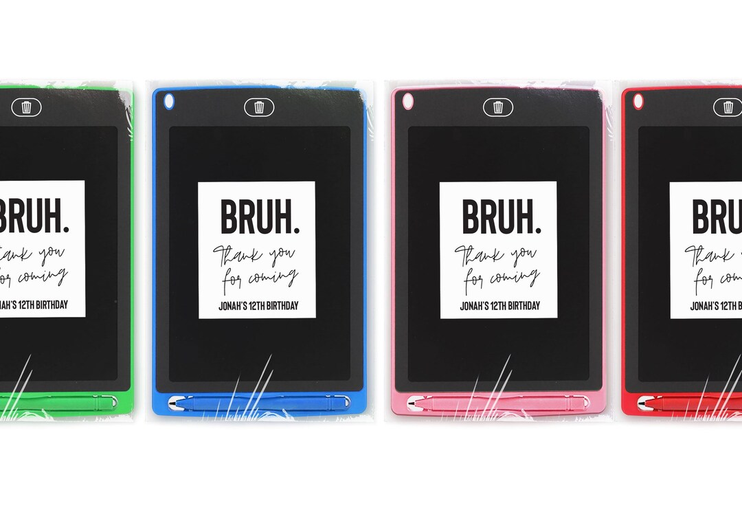 BULK Kids Party Favors - Bruh Party Favor - LCD Writing Tablet Pad ...
