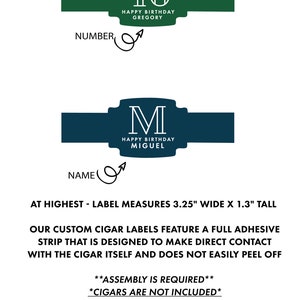 BULK Custom Cigar Bands - Custom Birthday Cigar Label - Birthday Favors ...