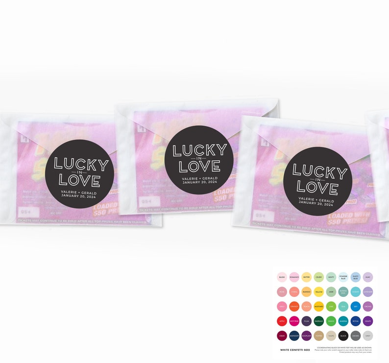 Lotto Wedding Favor Lotto Ticket Favor Stickers Lottery - Etsy