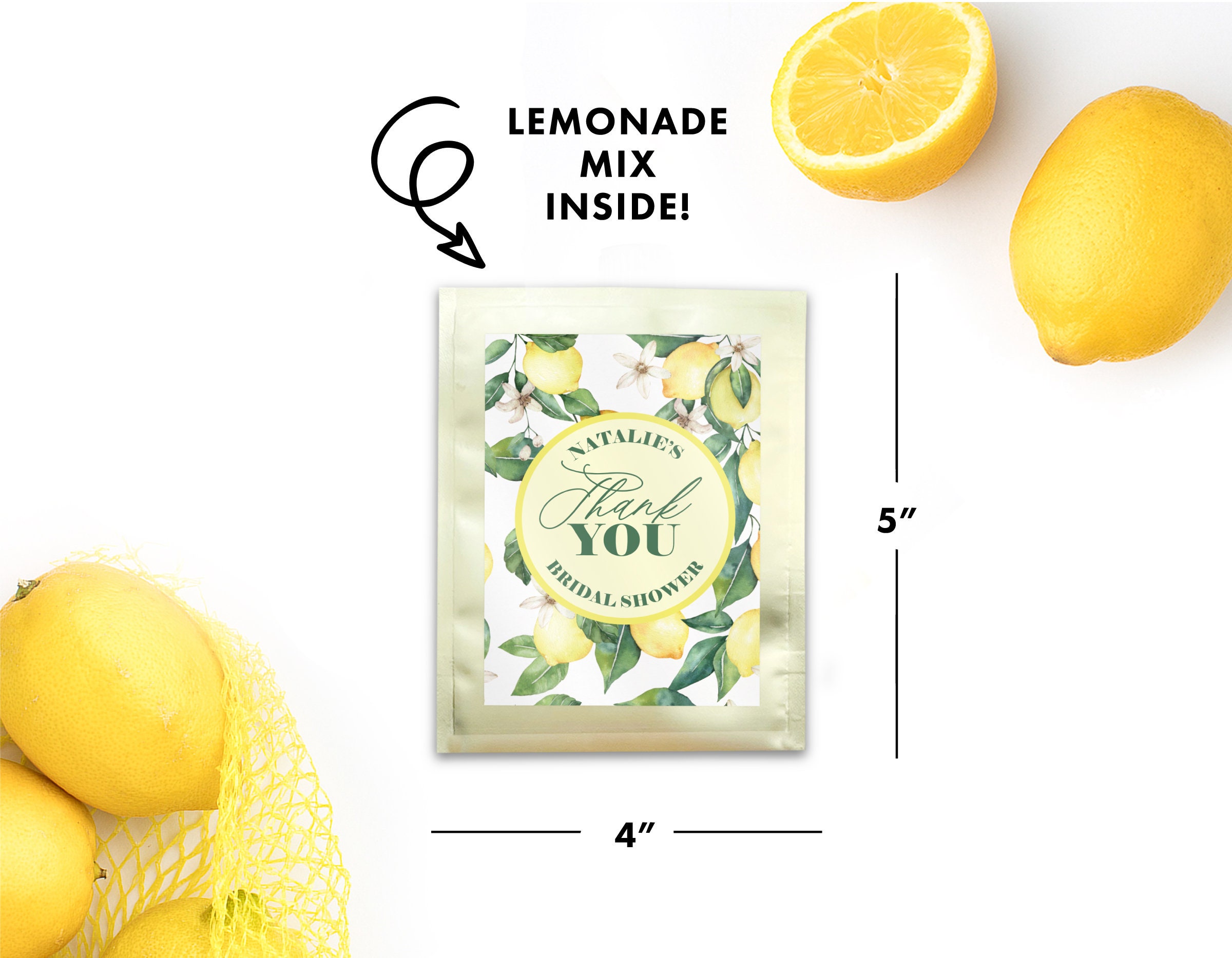 Personalized Lemonade Favors - Bridal Shower Favors - Thank You ...