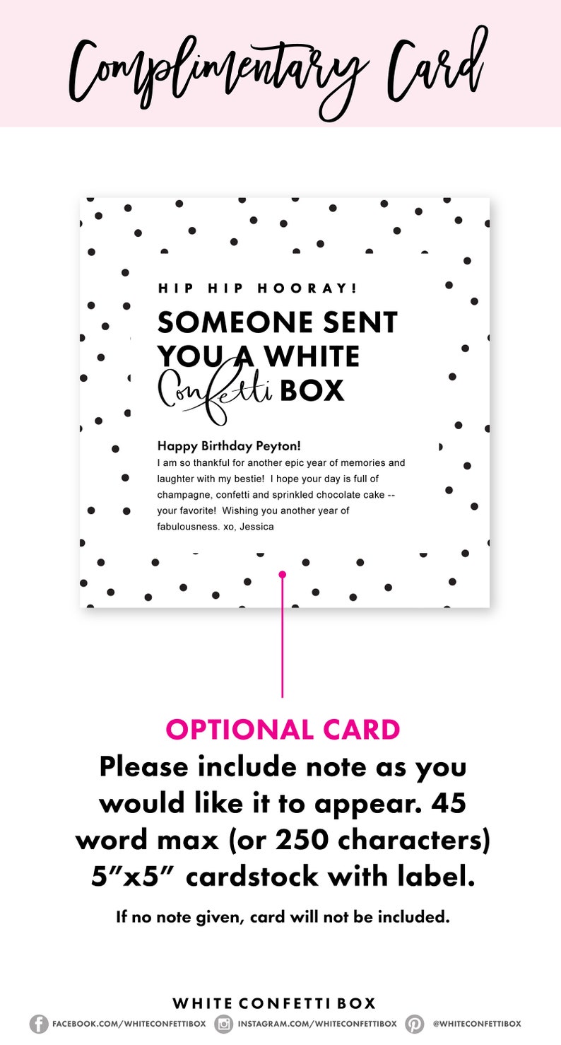 Thank You Gift White Confetti Box Encouragement Gift | Etsy