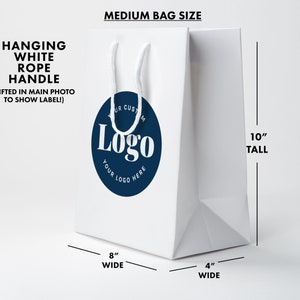 Custom Logo Gift Bags - Your Logo Here Bags - SET OF 10 - Affordable ...