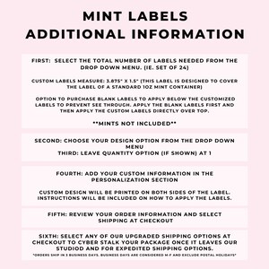 Mint to Be Custom Labels - Wedding Favor Custom Labels - Mint to Be ...