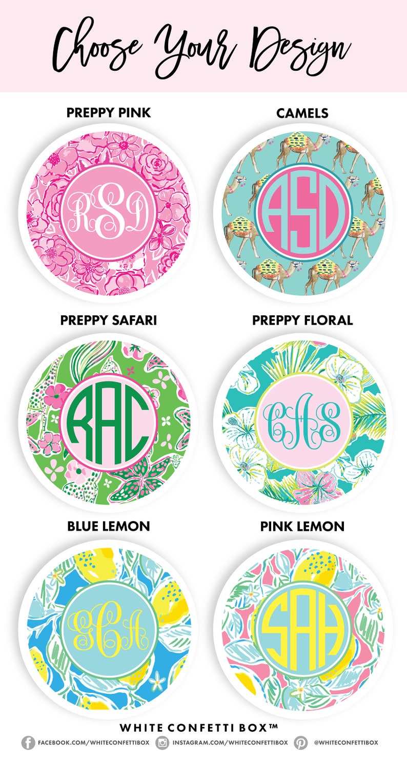 Initials Monogram Gift Box Round White Box Custom Gift Box - Etsy