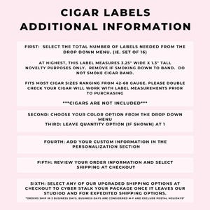 BULK Custom Cigar Label - Custom Baby Shower Cigar Label - Baby Shower ...