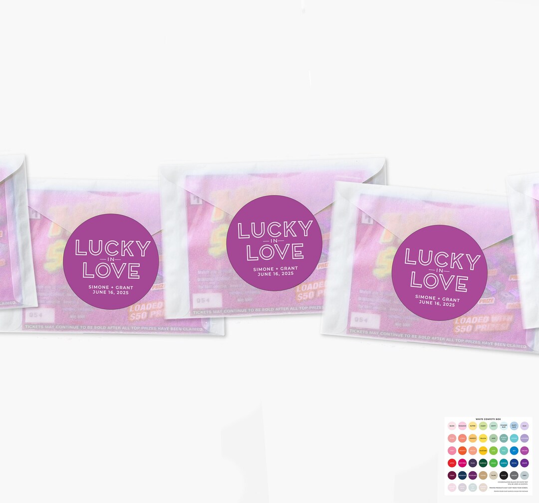 Lottery Ticket Favors - Lotto Wedding Favor - Lucky in Love Favor ...