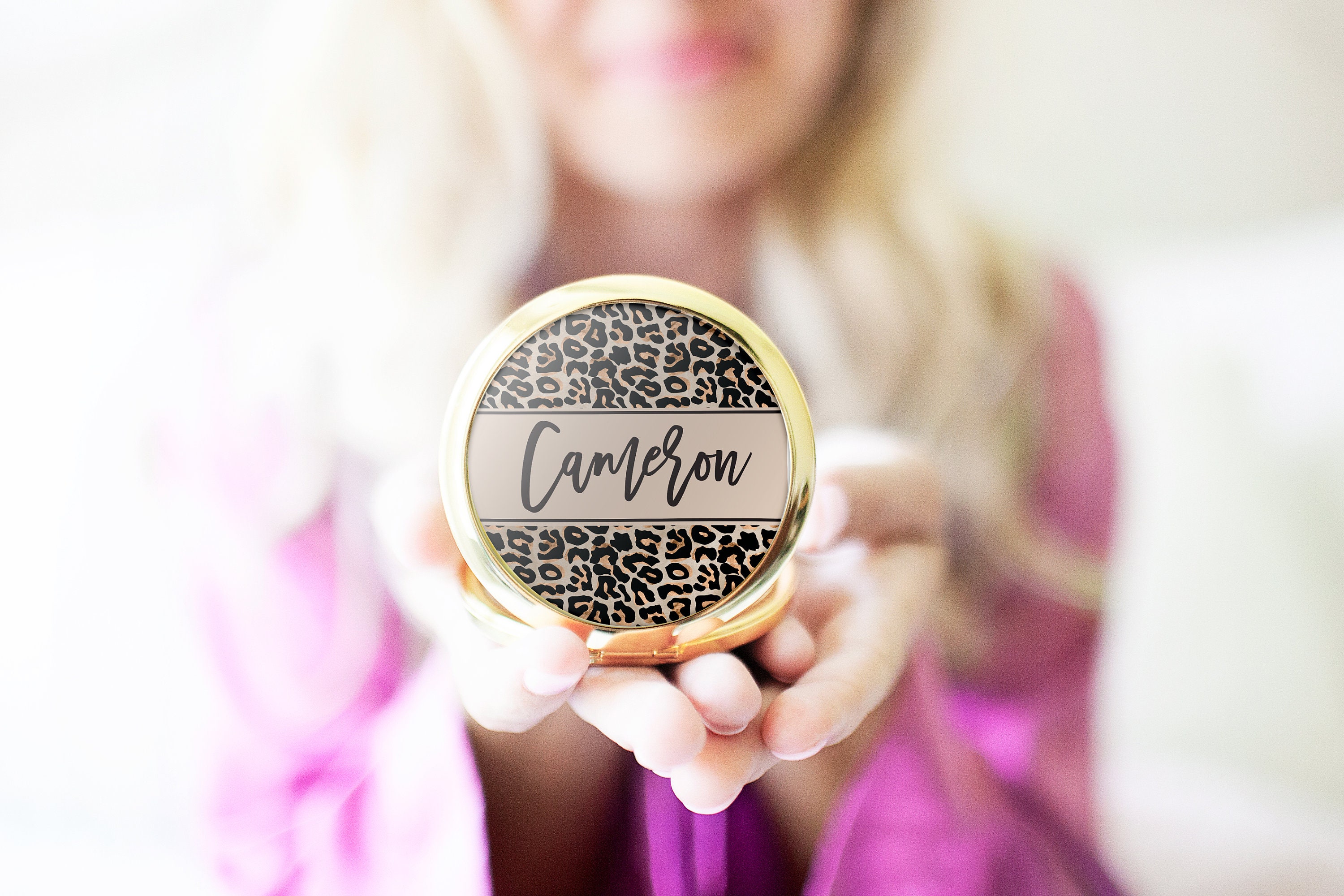 Gold Compact Bridesmaid Compact Gold Bride Compact | Etsy