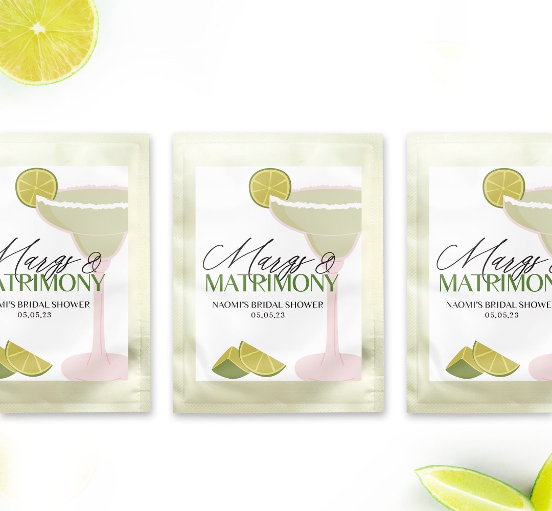 Margarita Mix Pouches SET - Margs and Matrimony - Party Favors ...
