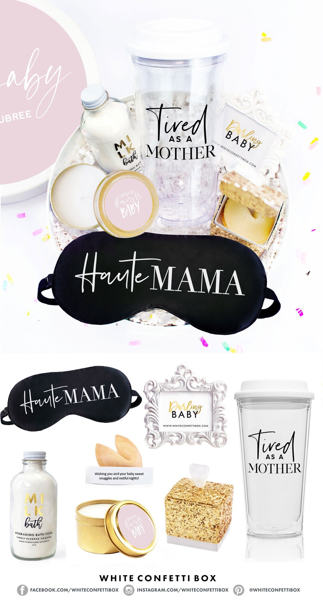 Gift for New Moms - Pregnancy Gift - New Mom Gift Basket - Tired as a ...