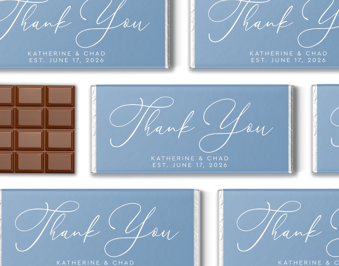 BULK Wedding Candy Bar WRAPPER ONLY - Thank You Wedding Favor - Candy ...