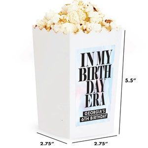 Birthday Era Popcorn Favor Boxes - Eras Birthday Party Treat Box - Era ...