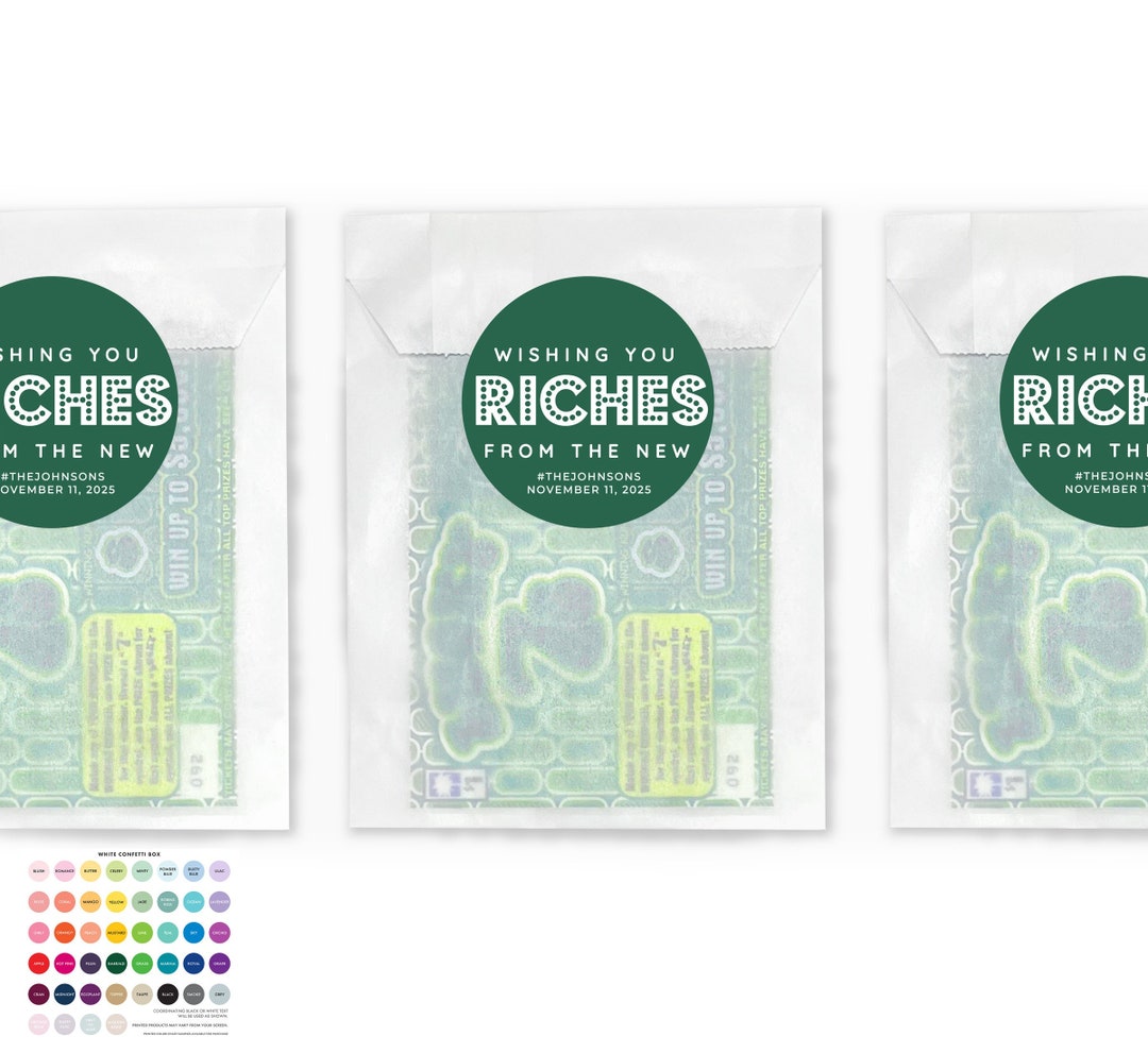 For Richer or for Poorer - Wedding Favor Scratch off - Lotto Wedding ...