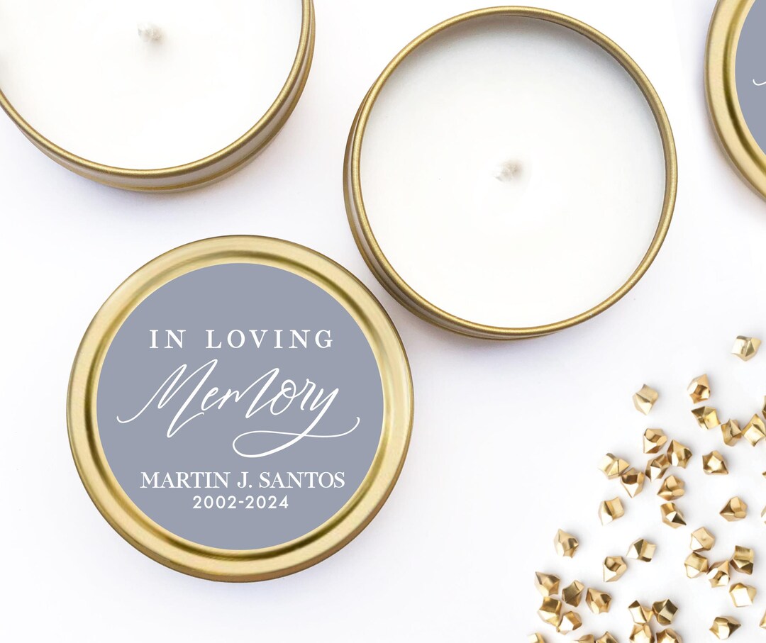 LABELS ONLY - Round Custom Labels - in Loving Memory Stickers ...