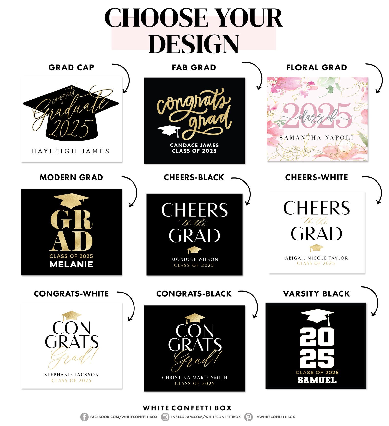 Class of 2025 Graduation Labels - Graduation Party Favors - Grad Party ...