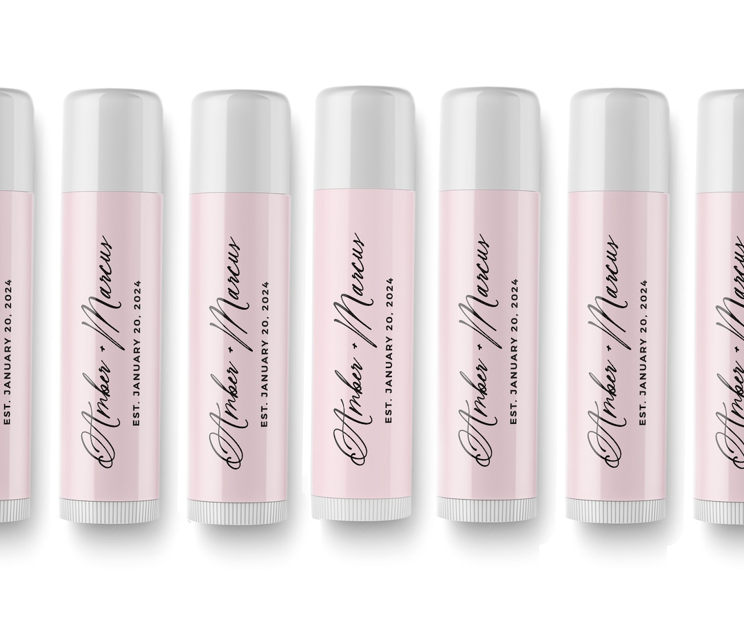 Bridal Shower Lip Balm - Wedding Lip Gloss - Modern Wedding Favor ...