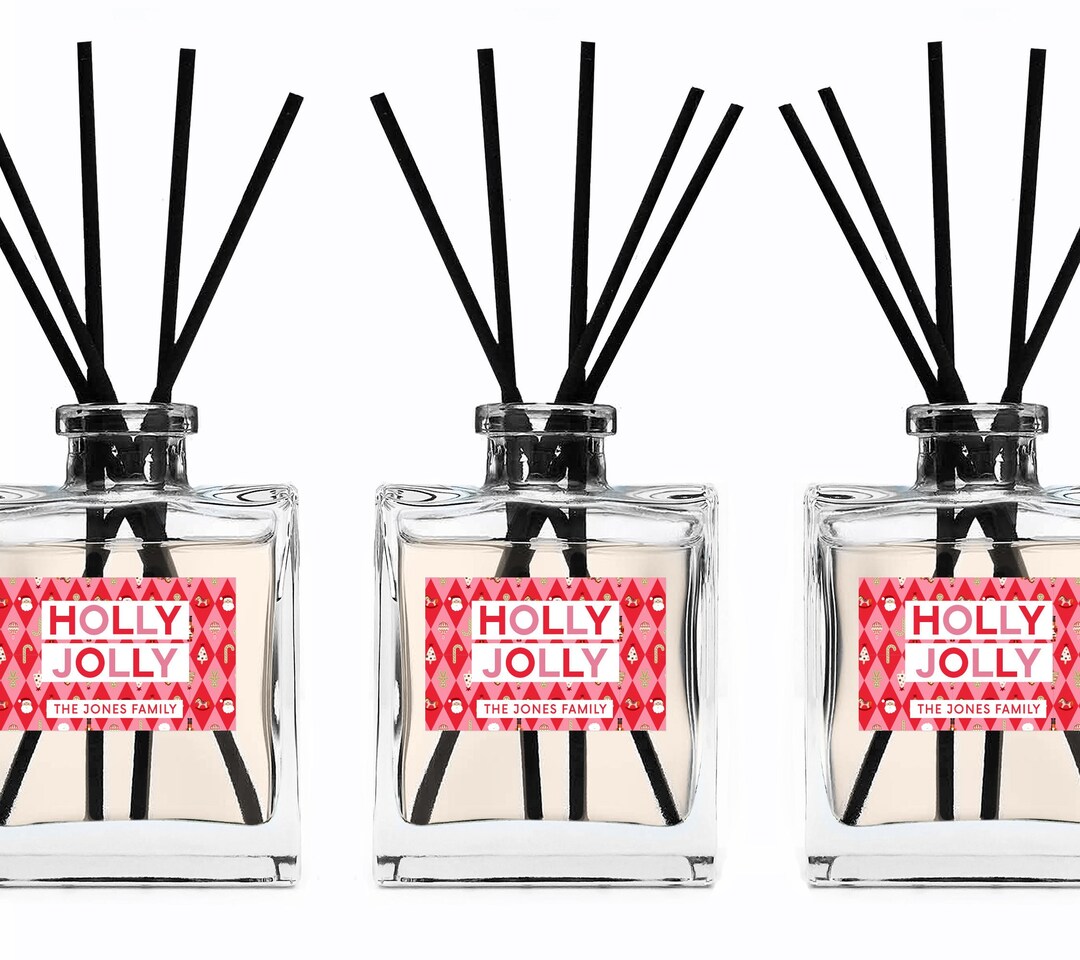 Christmas Scented Reed Diffuser - Diffuser Oil- Holly Jolly - Christmas ...