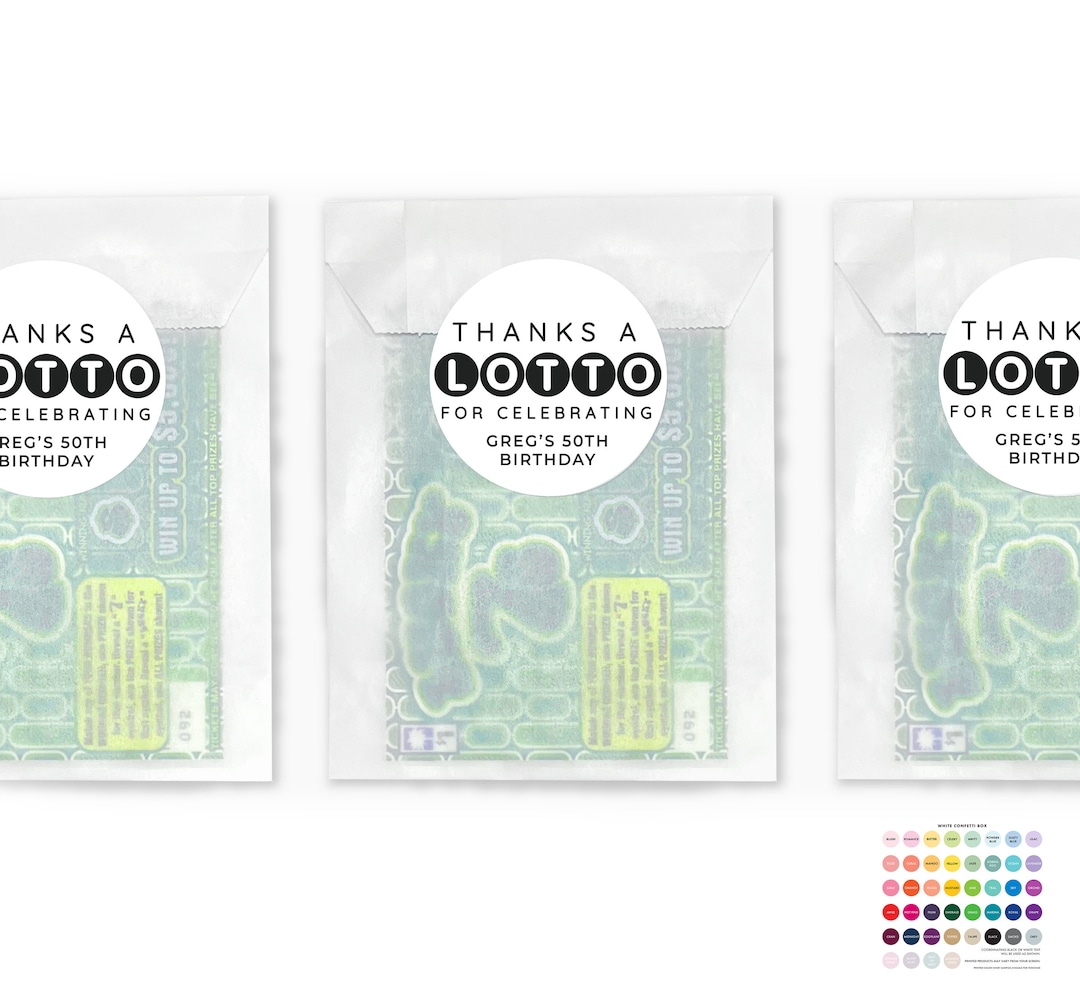 Birthday Party Scratch off - Lotto Birthday Favor - Birthday Party ...