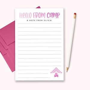 Camp Stationery for Summer Camp - Camp Stationary - A Note From Camp ...