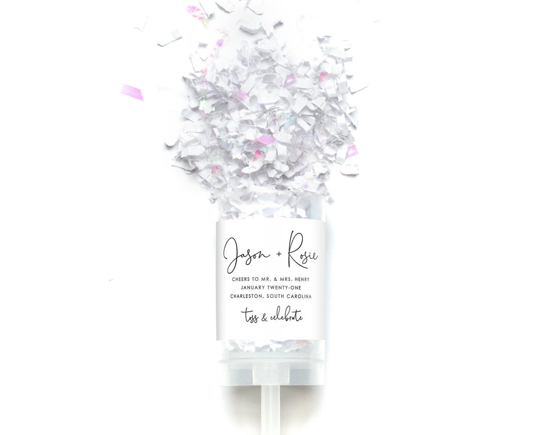 Wedding Confetti Poppers Bulk - Wedding Favor - Confetti Push Pop ...