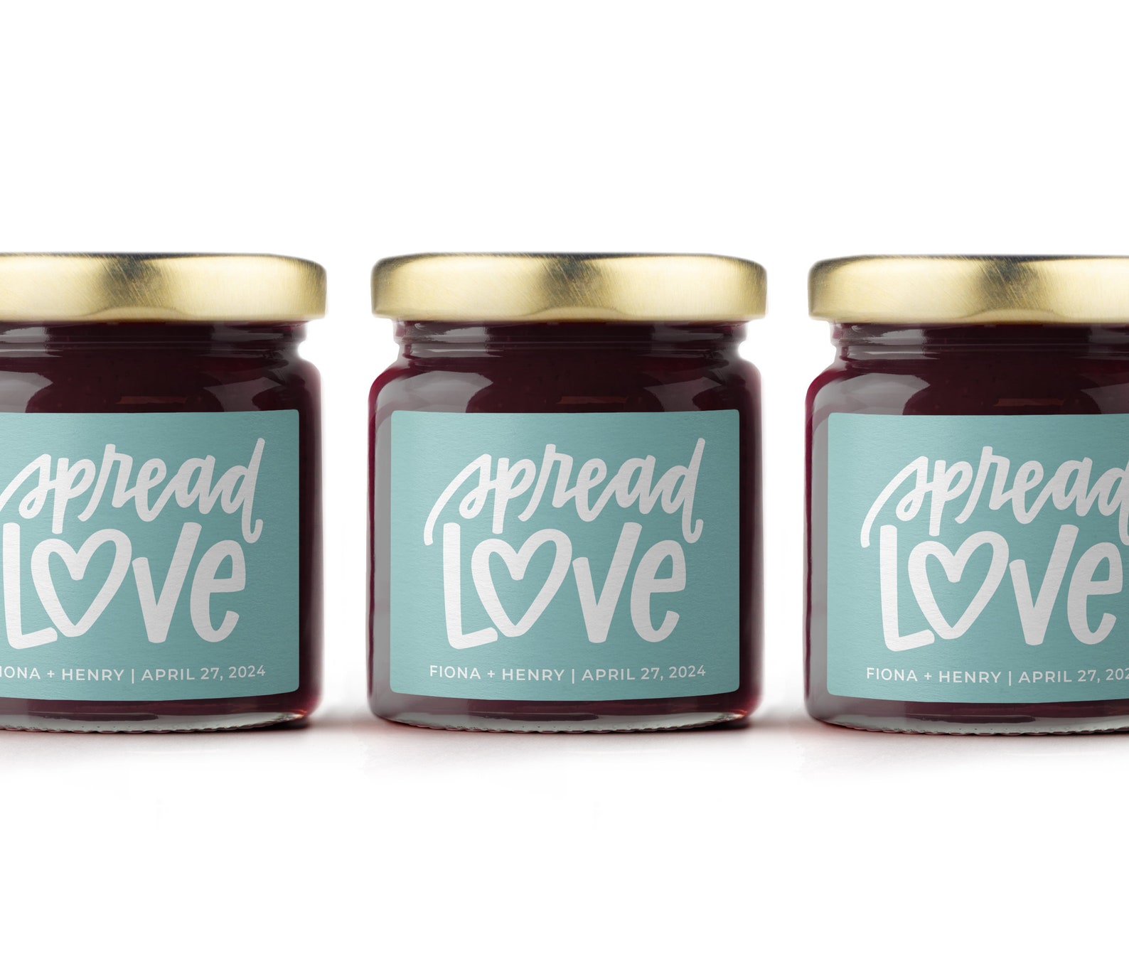Spread Love Jam Jar - BULK Wedding Favors - Blueberry OR Strawberry ...