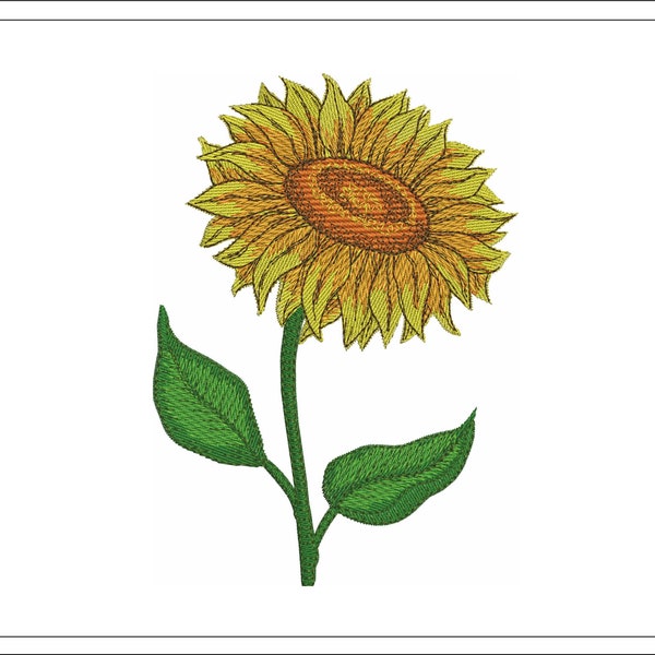 Sunflower Embroidery - Etsy