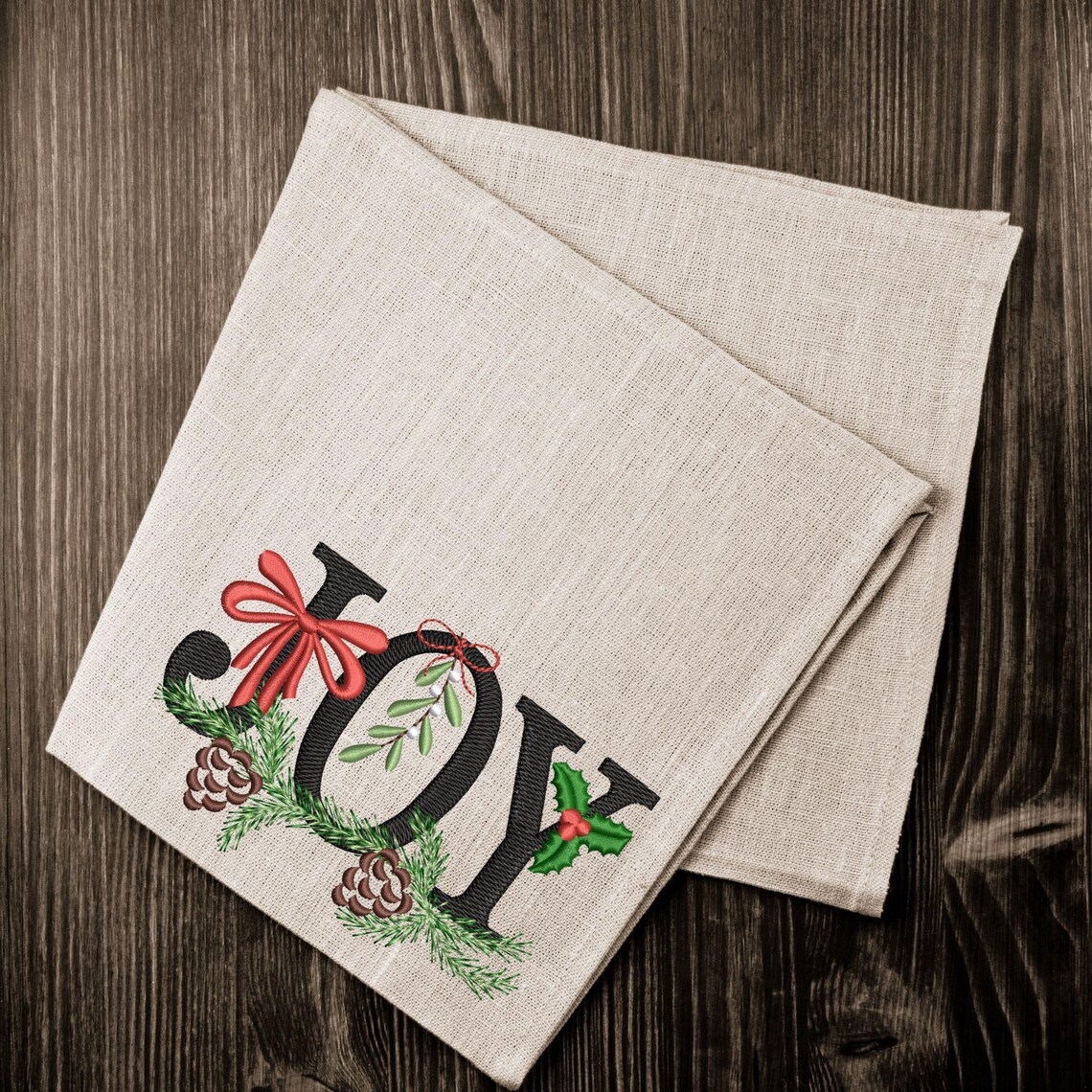 Joy Embroidery Design - Christmas Embroidery Pattern (instant Download ...
