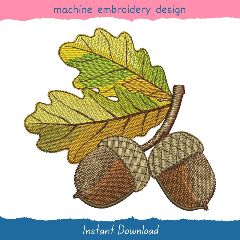 Acorn Embroidery - Etsy