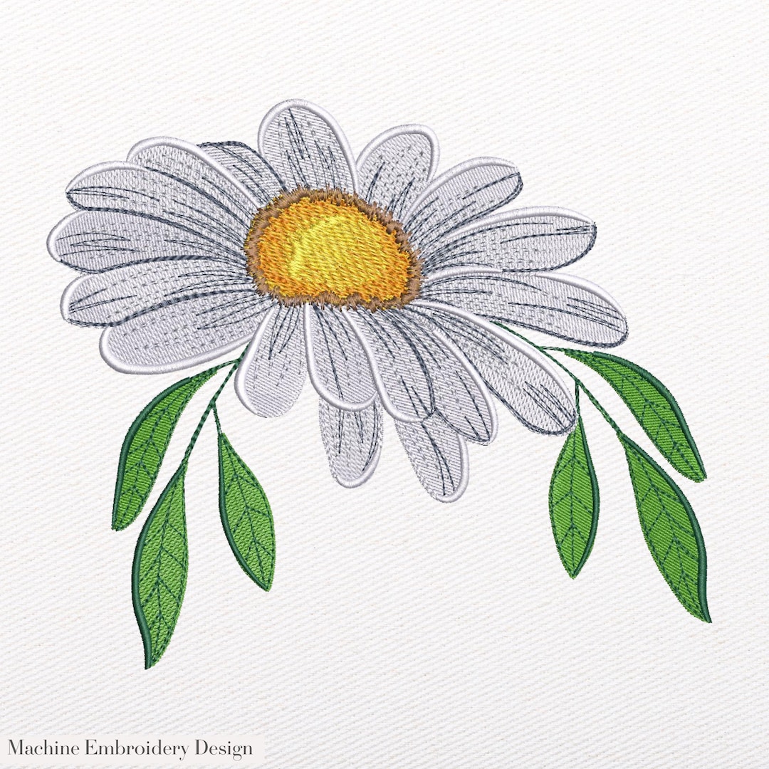 Daisy Embroidery Design – Floral Machine Pattern (instant Download) - Etsy