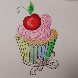 Cupcake Embroidery Design: Colorful Bakery Pattern (instant Download ...