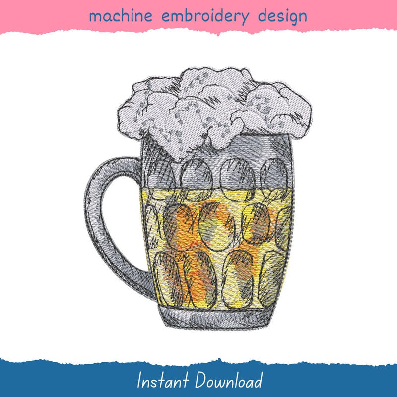 Beer Embroidery Designs - Etsy