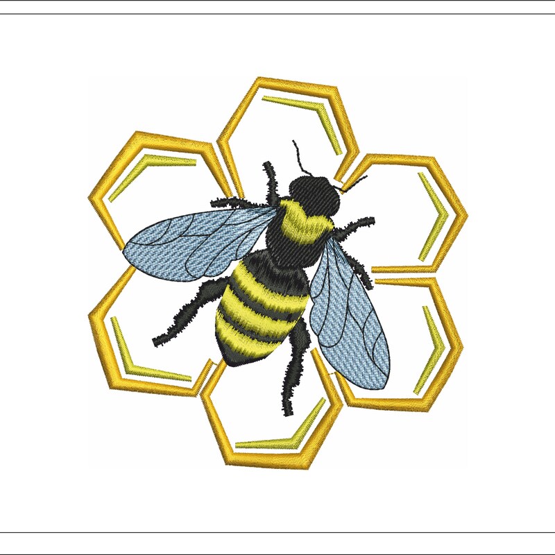 Honey Bee Embroidery - Etsy