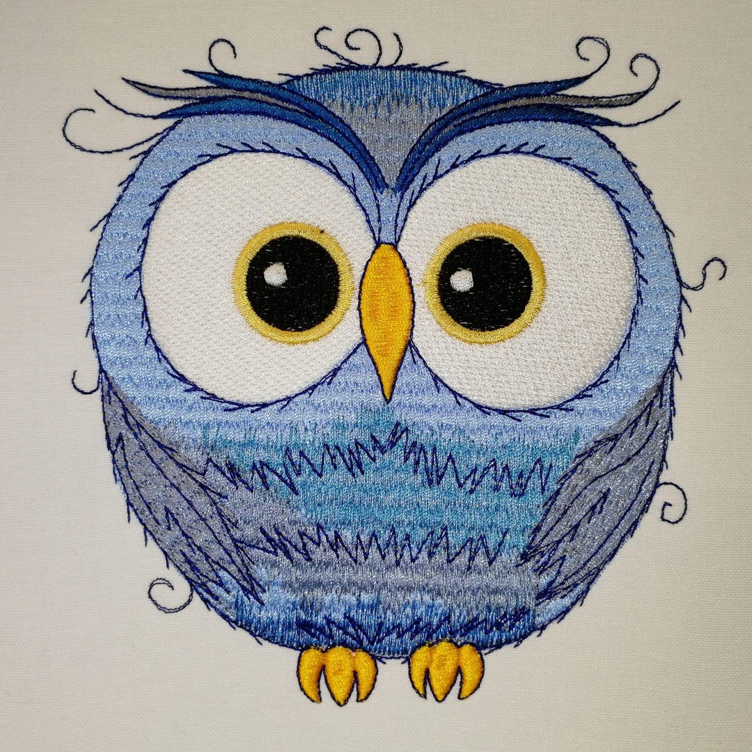 Owl Embroidery Design - Cute Owl Embroidery Pattern - Bird Embroidery ...