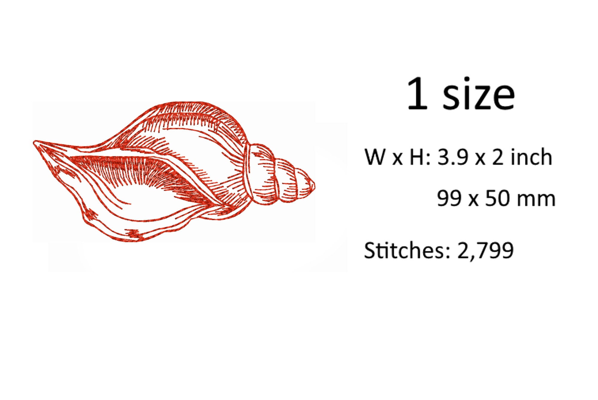 Shells Sketch Embroidery Sea Shells Sea Embroidery Machine - Etsy