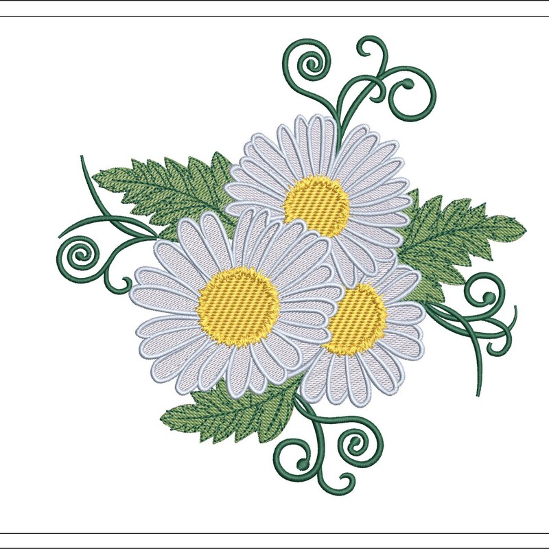 Daisy Embroidery - Etsy