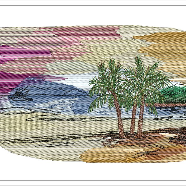 Machine Embroidery Beach Designs - Etsy