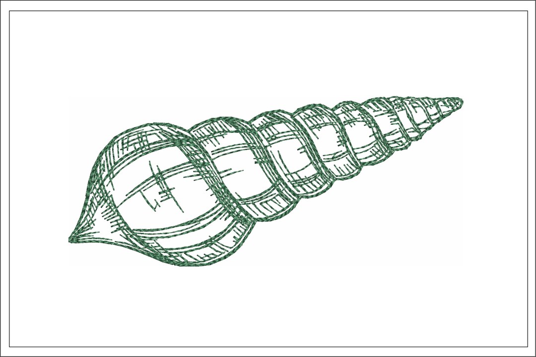 Shell Embroidery Design, Sea Shell Embroidery File, Beach Machine ...