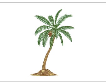 Palm Tree Line Embroidery Design Instant Download - Etsy