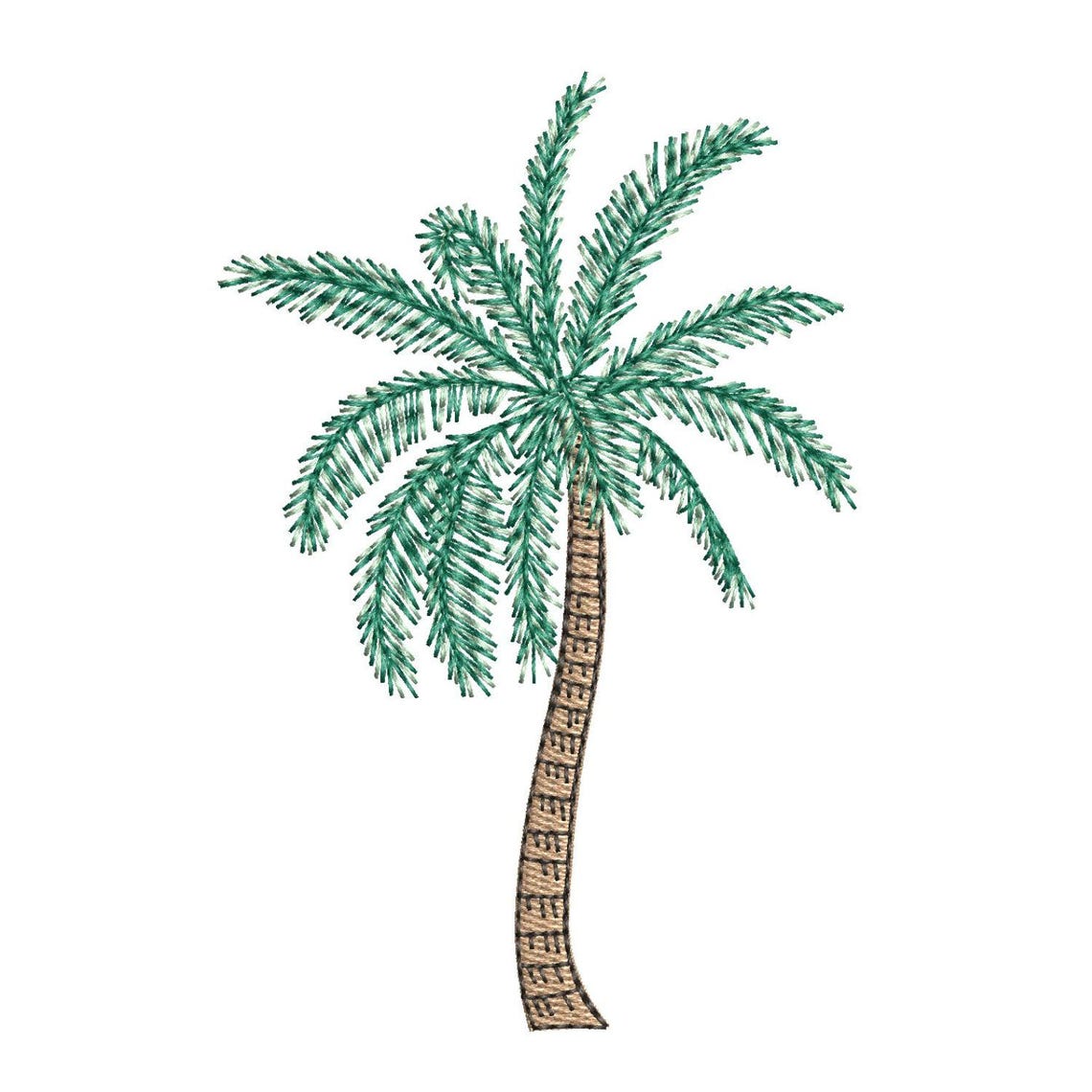 Palm Tree Embroidery Design: Beach Holiday Pattern (instant Download ...