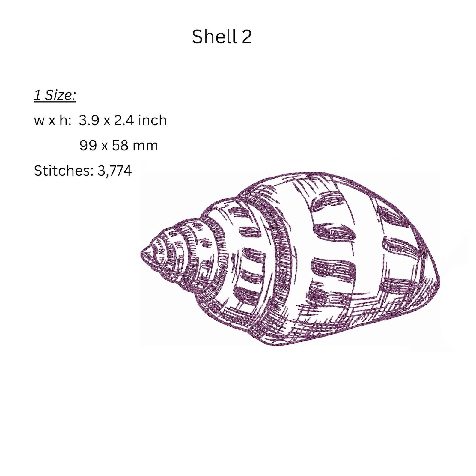 Sea Shells Embroidery Design: Sketch Collection (instant Download) - Etsy