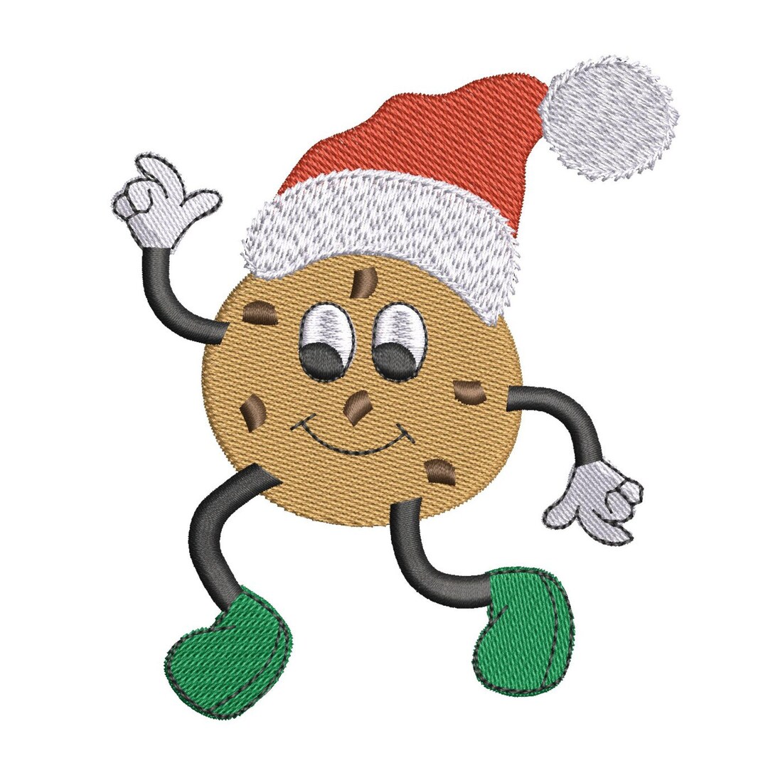 Retro Cookie Machine Embroidery Design, Cute Dancing Cookie Design ...