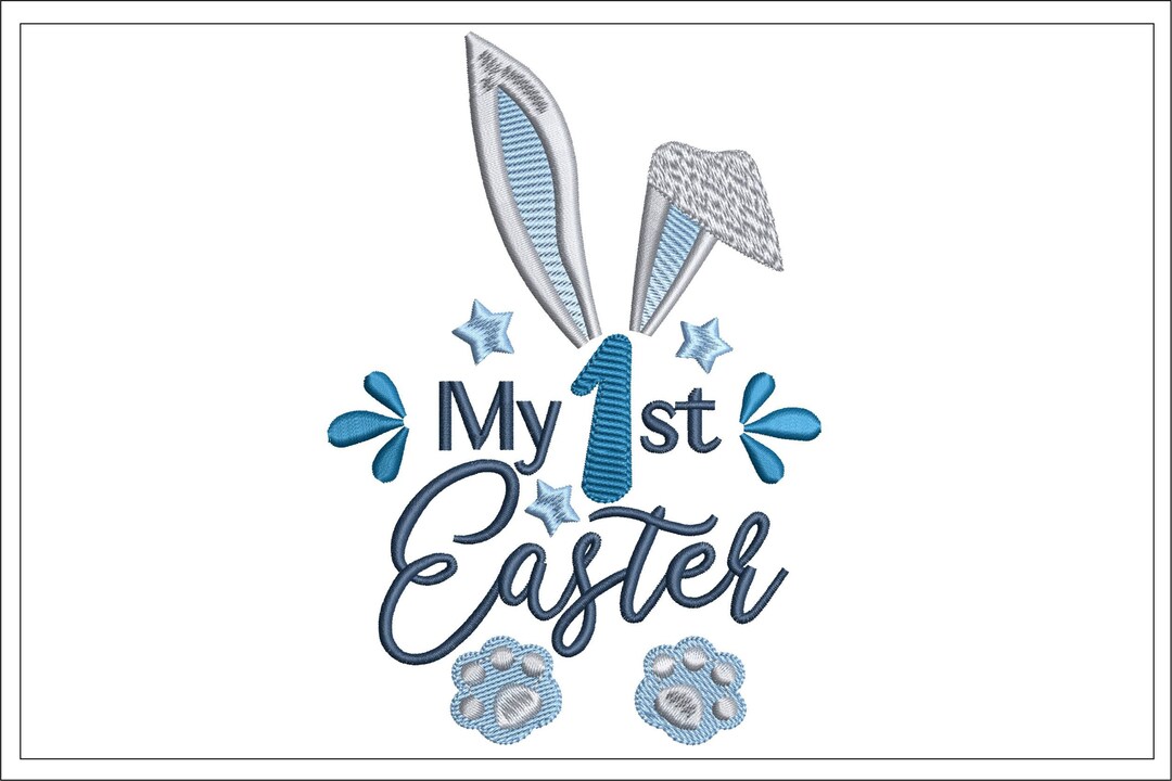 My First Easter Embroidery Design, Cute Easter Baby Boy Machine ...